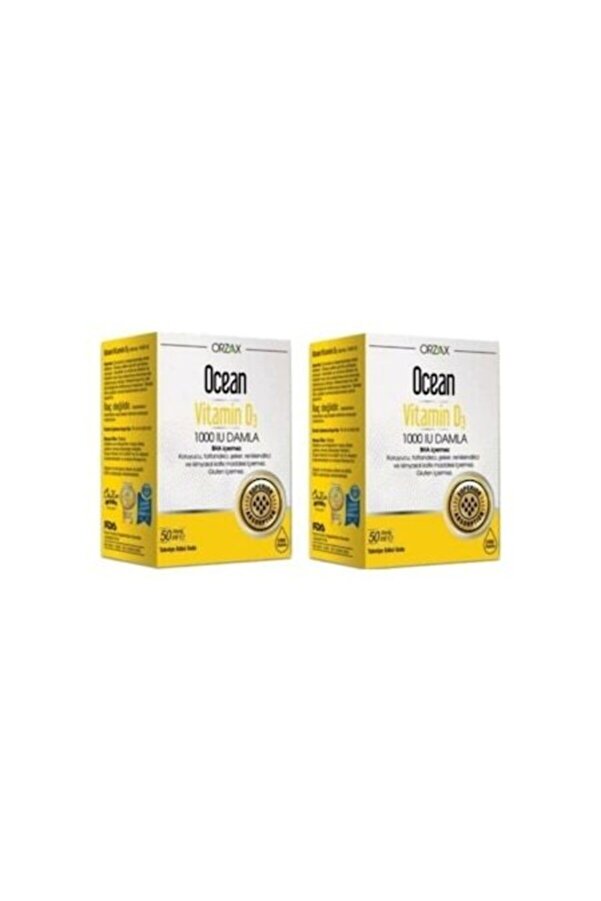 Ocean Vitamin D3 - 50ml 2 Boxes, 1000 Iu Drops- Trendyol