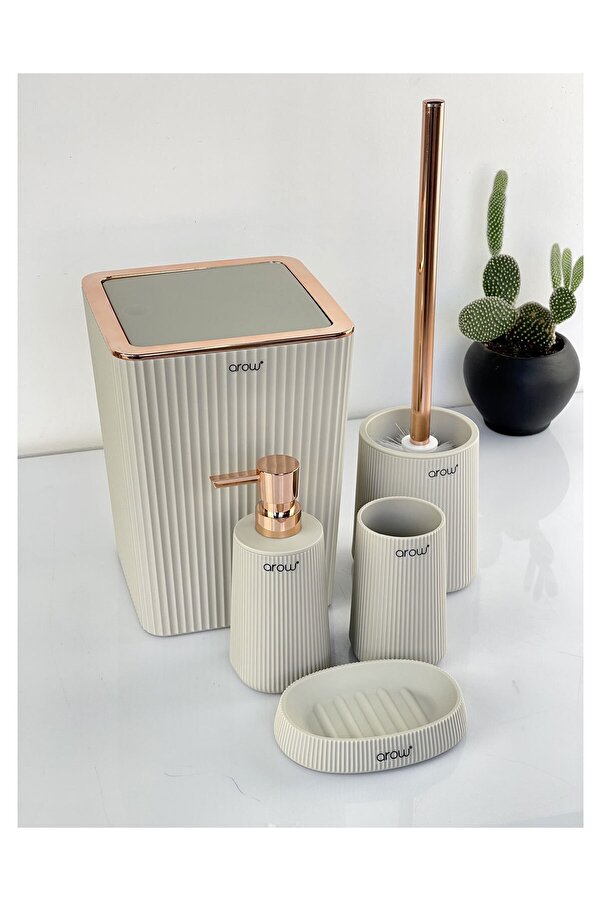 AROW Luxury Acrylic Roman Model Unbreakable 5 Piece Bathroom Set - Trendyol