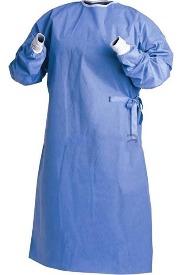KAVELE Blue Surgical Gown - 100 Pieces Box Clothes, Patient Surgical ...