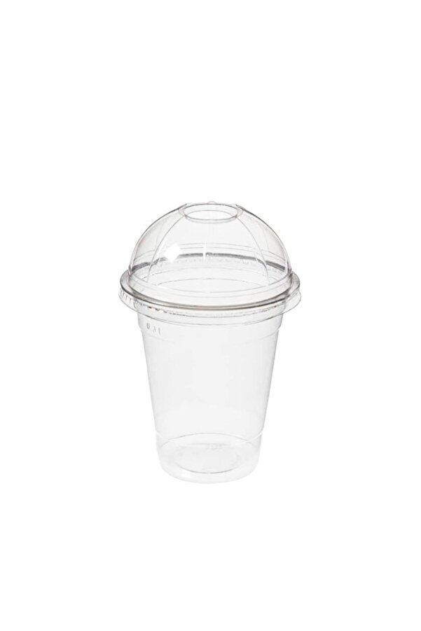 Şahin Ambalaj Mg Home 30 Pieces Plastic Transparent Cup with Lid 300ml ...