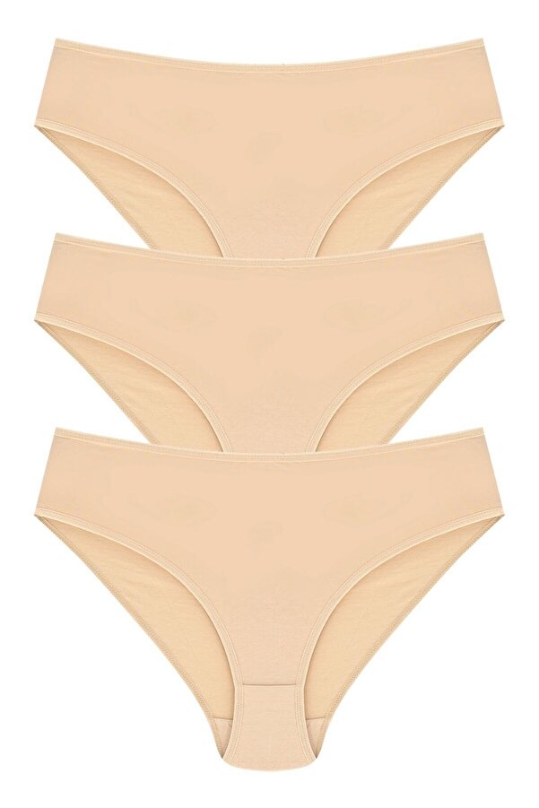 Momslab Дамски памучни бикини с висока талия, комплект от 3 части- Trendyol