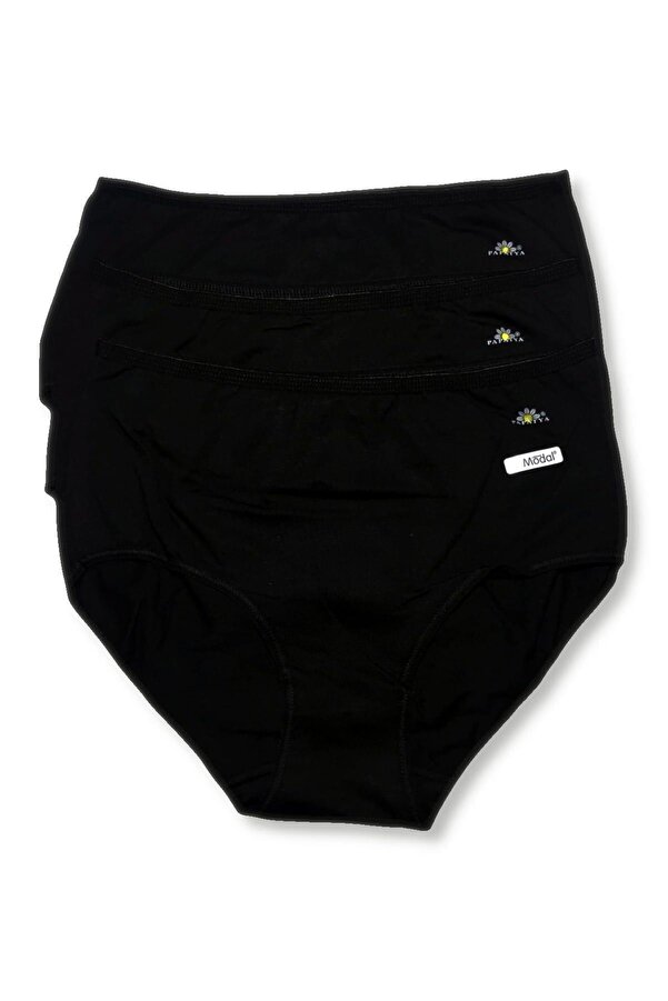 Momslab Дамски бели комплект от 3 класически бикини от ликра и модал- Trendyol