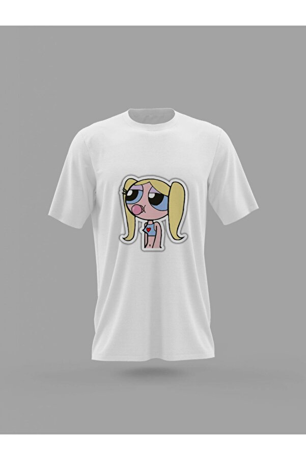 Panorama Ajans Tricou imprimat cu autocolant unisex Powerpuff Girls ...