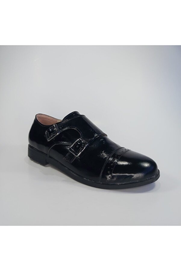 Minican Men's Black Patent Leather Outside Genuine Leather Anatomical ...