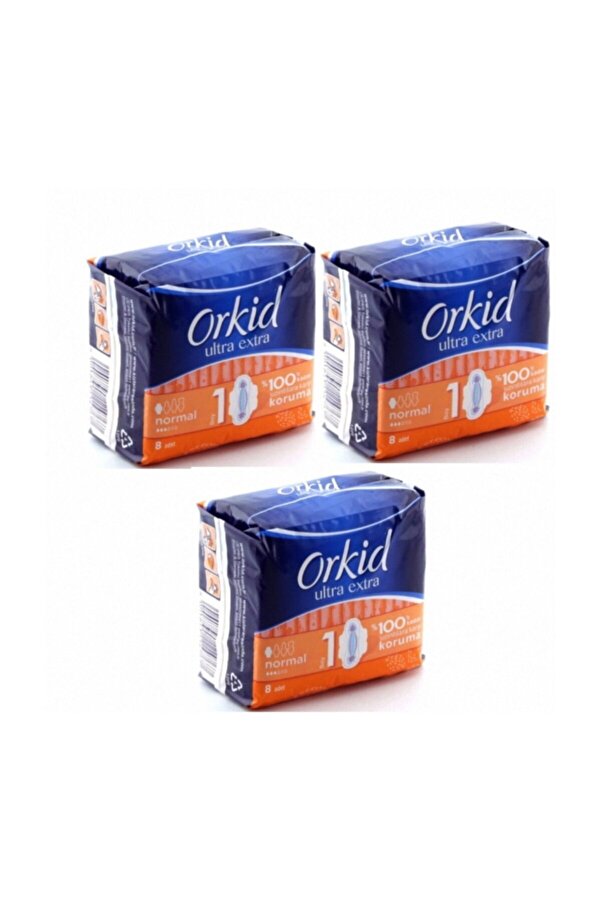 Orkid Ultra Extra 1 Size Normal 8 Pieces 3 Packs- Trendyol