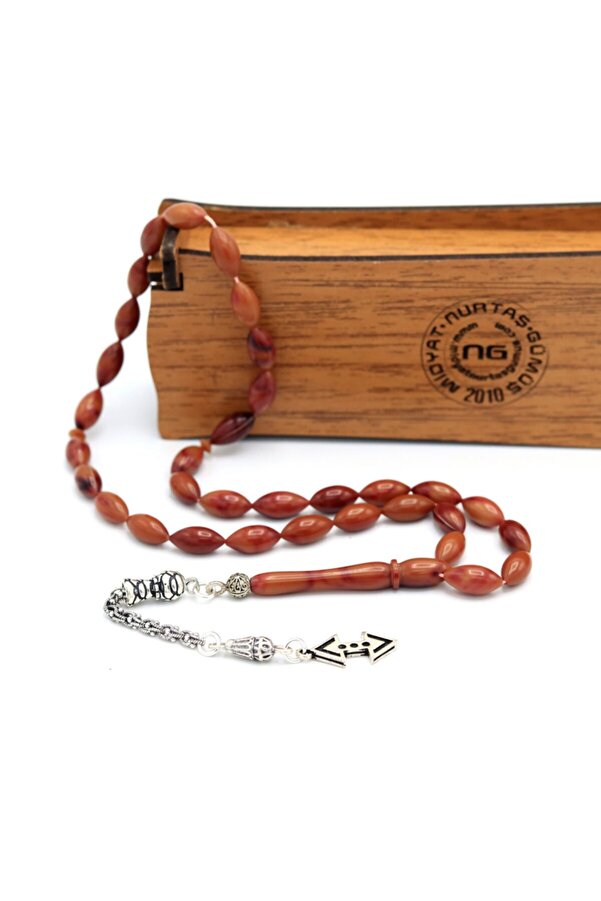 Midyat Nurtaş Gümüş Mixed Colors Barley Cut Clamping Amber Prayer Beads ...