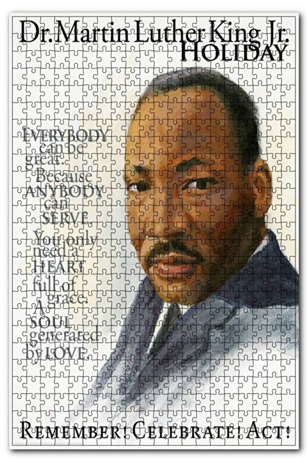 Cakapuzzle Martin Luther King And Core Words 120 Piece Puzzle Jigsaw ...