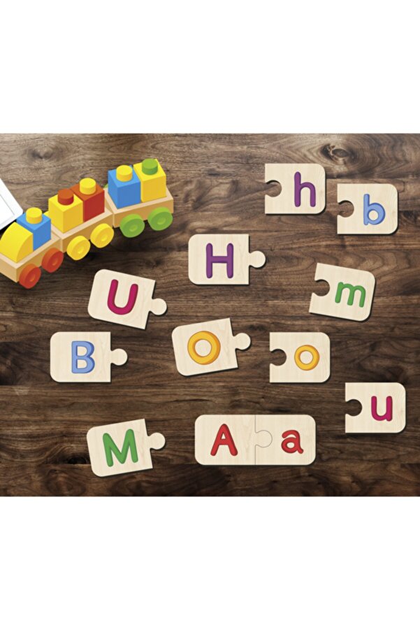 Walldeco Alphabet Matching Game Educational Wooden Alphabet Puzzle ...