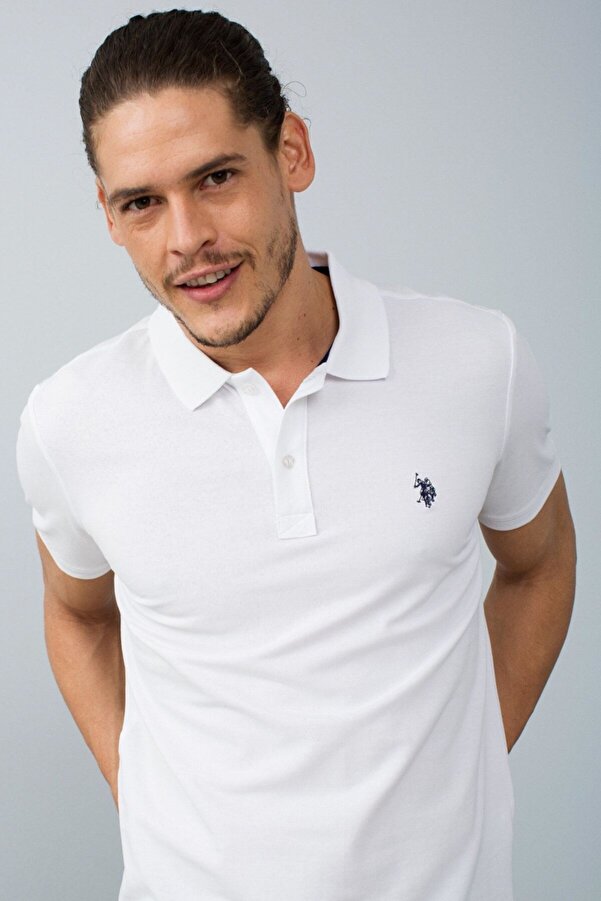 U.S. Polo Assn. G081gl011 Sanju1358102 Tricou pentru bărbați Alb- Trendyol