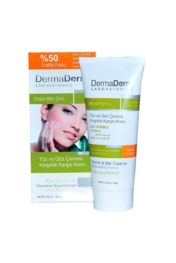 DermaDerm Face and Eye Contour Anti-Wrinkle Cream 100 Gr- Trendyol