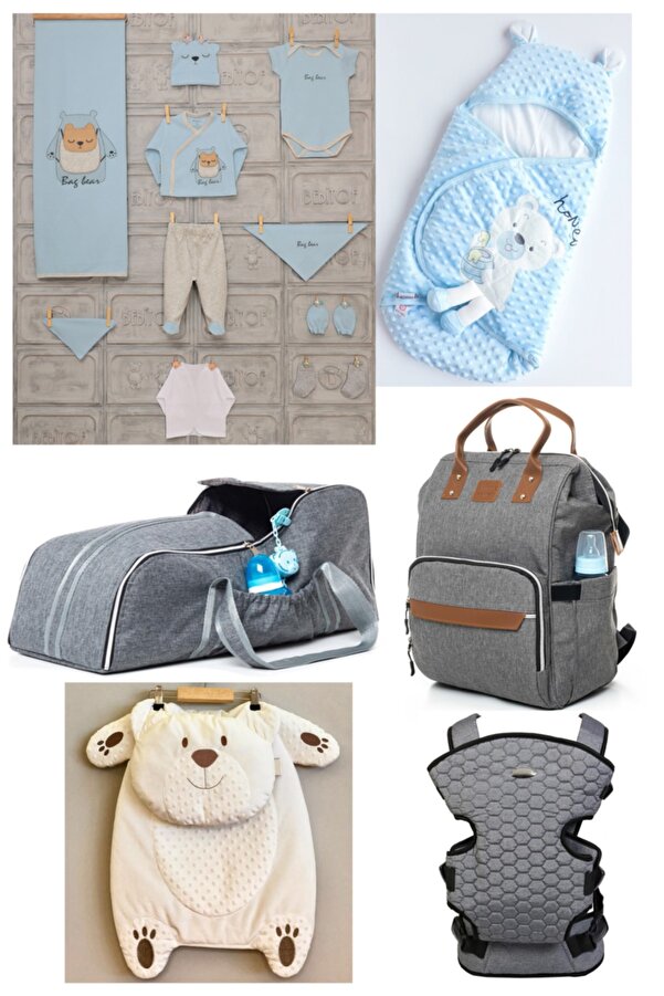 Sahra 6 Pieces Large Newborn Baby Birth Set 10-Piece Hospital Exit Bag ...