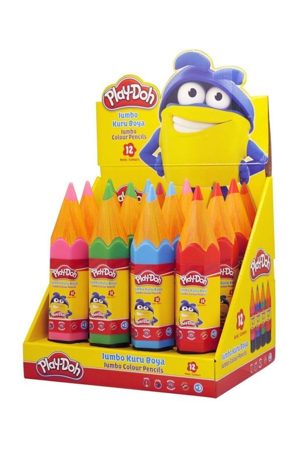 Play Doh Play doh 12 Colors Jumbo Dry Color Plastic Tube Trendyol