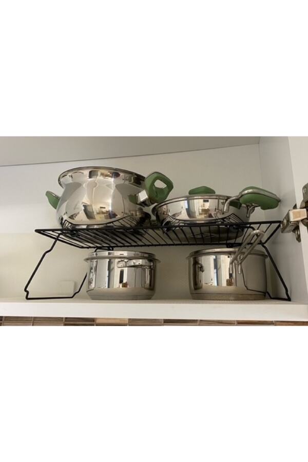 RENK YAPI RÜYASI Black 2 Pieces Quality Closet Shelf Organizer Kitchen ...