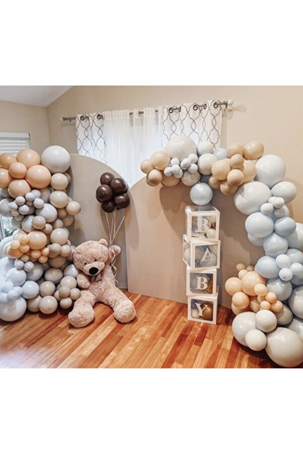 Çemrek Süs Parti Retro Storm Blue Skin Sea Sand Balloon Chain-100 ...
