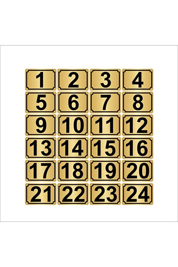 Özarslan Dizayn Metal Door, Table, Cabinet Number 7Cmx10Cm 24 Pieces ...