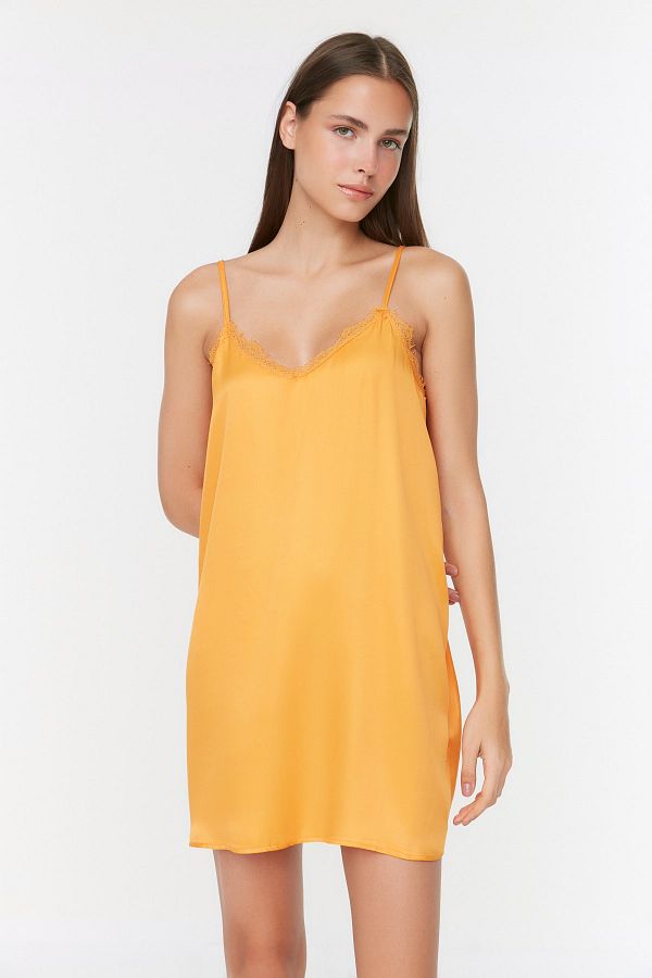 Trendyol Collection Nightgown Orange Shift Trendyol