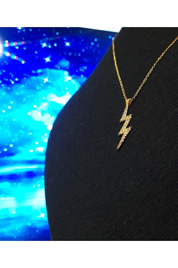 Le Dorish Colier fulger cu detaliu de piatră - Trendyol