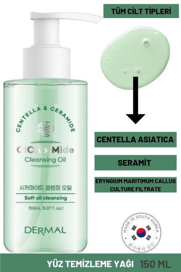 Dermal Cıca X Stomach Cleanser Oil Centella Asiatica and Ceramide ...