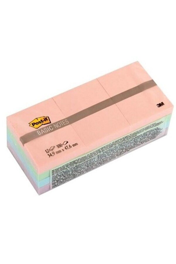 3M Sticky Note Paper 34.9x47.6 Post-it 653bn-pstl Pastel 4 Colors- Trendyol