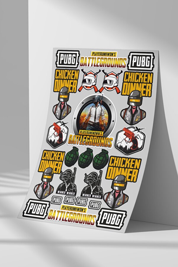 Sticker Market Pubg Sticker Set, A4 Size Sticker Label Set for Flat ...
