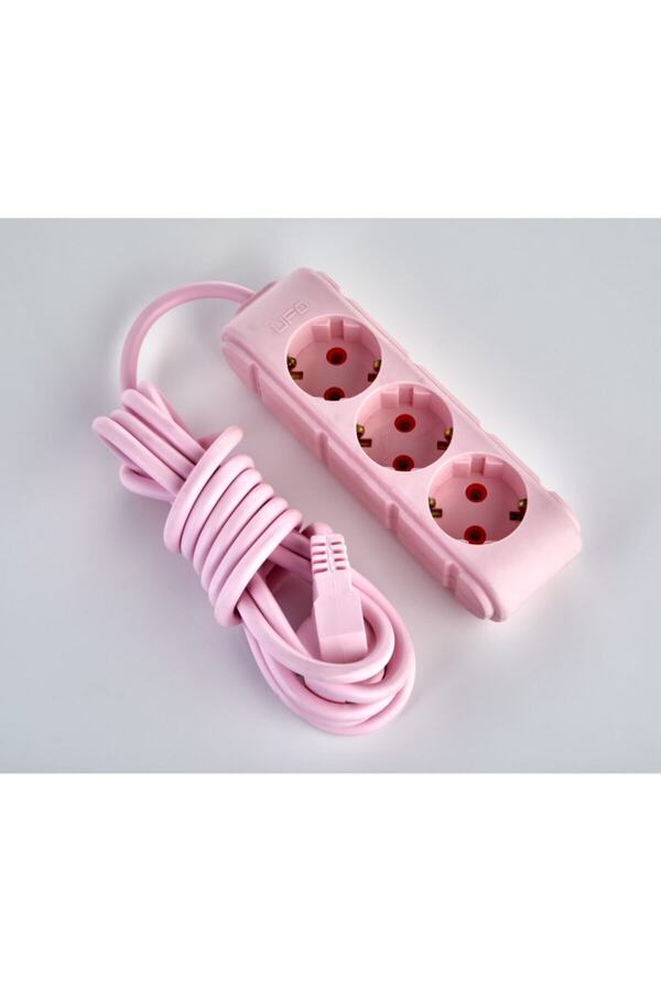 UFO Switched Electrical 10 Meter Pink Color Triple Grounded Cable ...