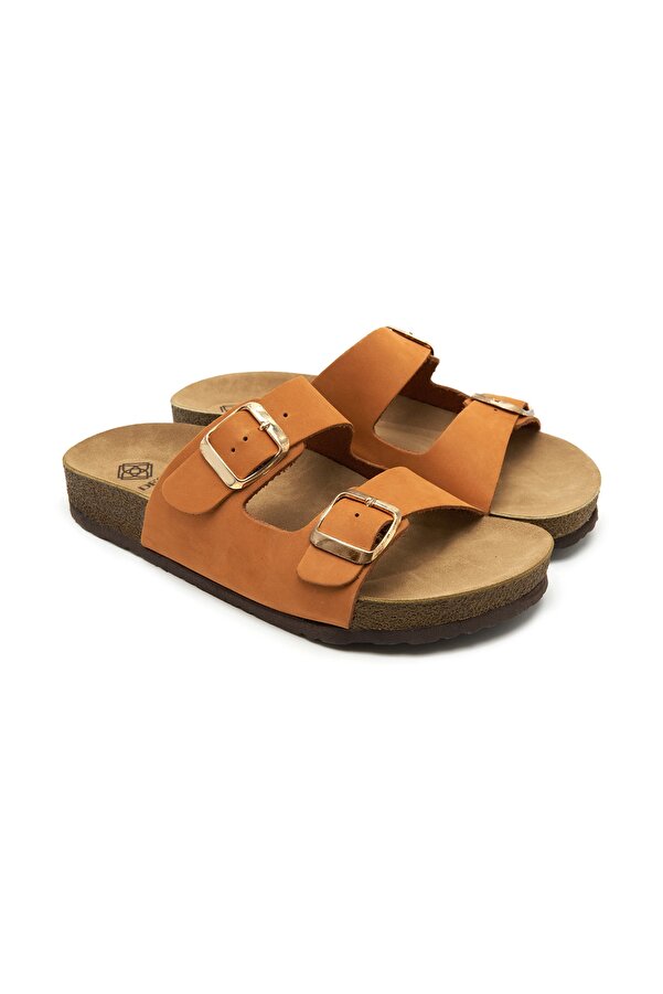 Desa Women's Nubuck Slippers in Palette Tan - Trendyol