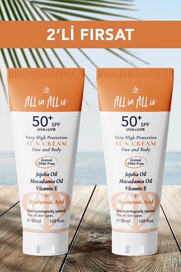 All in All is Spf 50+ High Protection Hyaluronic Sun Cream - Containing ...