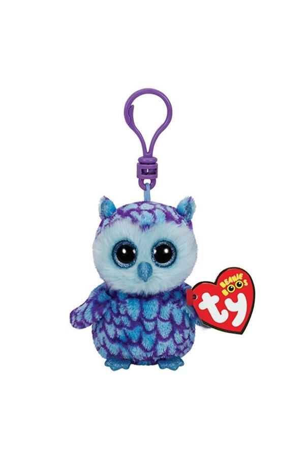 TY Beanie Boos Ty Plush Oscar - Blue-Purple Owl Keychain 10 cm- Trendyol