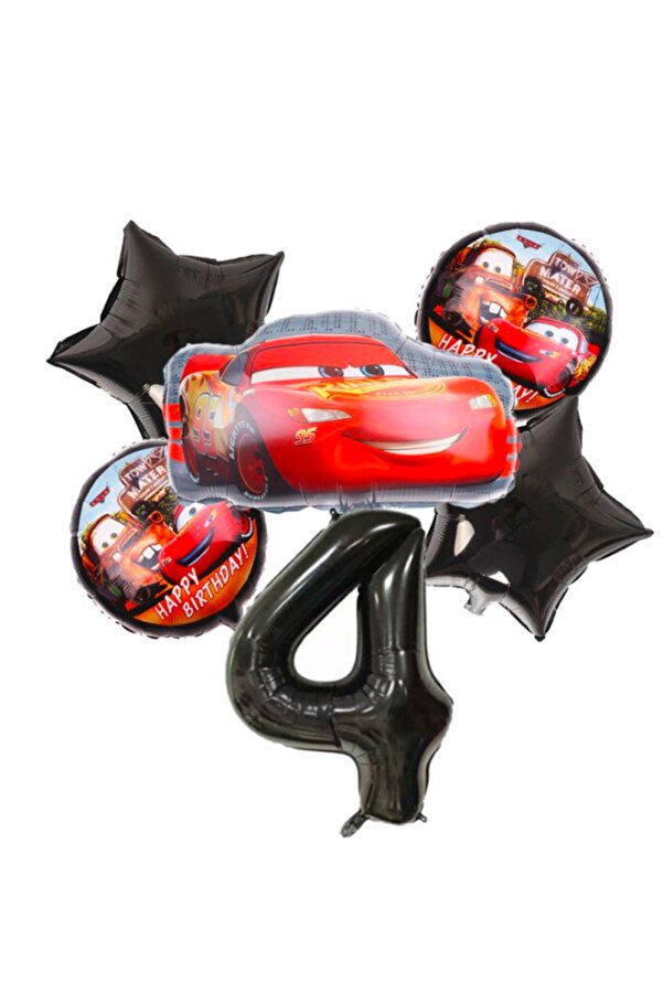 Şimşek Mcqueen Racing Car Themed Balloon Set The Cars Movie Balloon Set ...