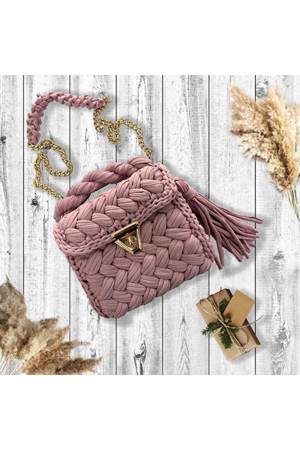 CHQEL Women's Peanut Model Handmade Crochet Combed Cotton Thread Bag ...