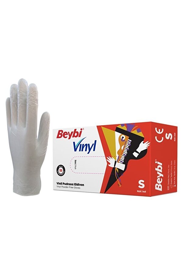 BEYBİ Vinill Examination Gloves Powder-Free Small (Pack of 100)- Trendyol