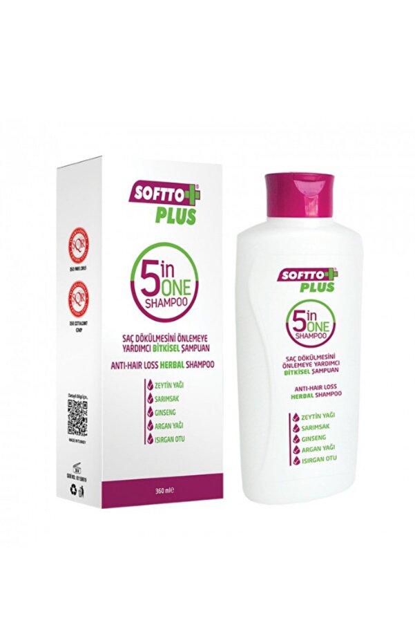 Softto Plus 5 in One Hair Loss Prevention 5in1 Shampoo 360 ml- Trendyol