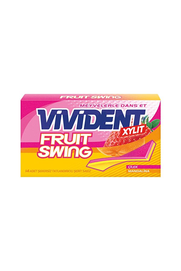 Vivident Fruit Swing Chewing Gum with Strawberry & Tangerine Flavor 26 ...