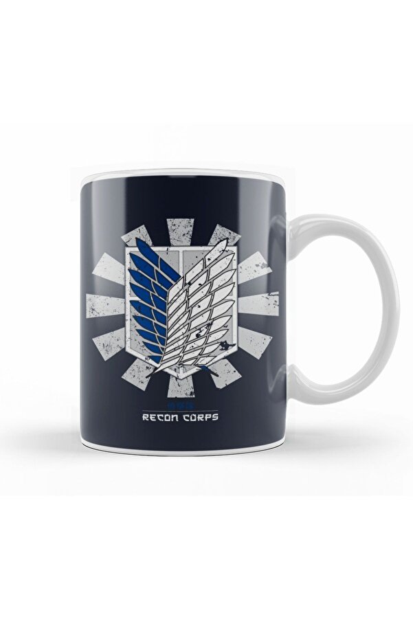 Humuts Recon Corps Retro Japanese Attack On Titan Mug Cup Porcelain ...
