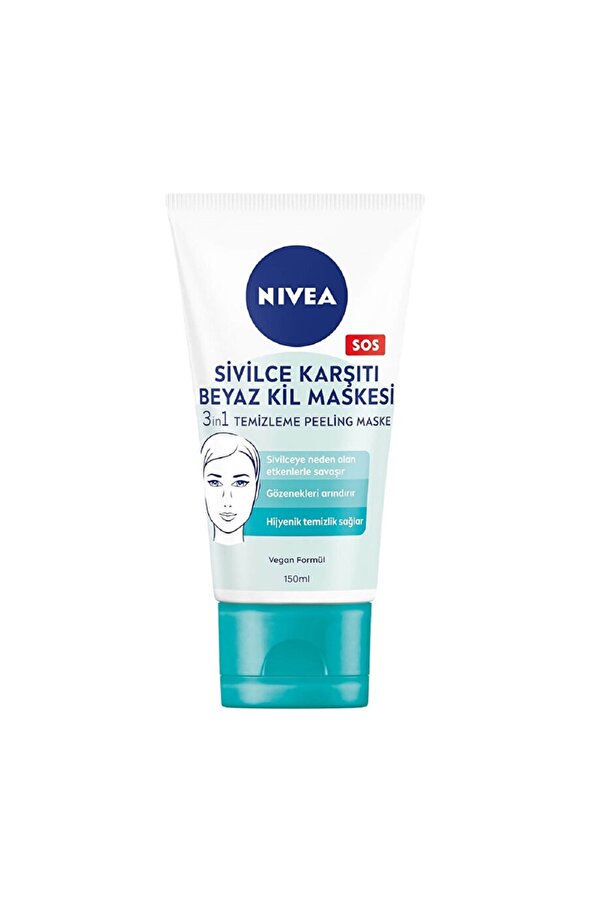 NIVEA Anti-Acne White Clay Mask - 3 in 1 - 150 ml- Trendyol