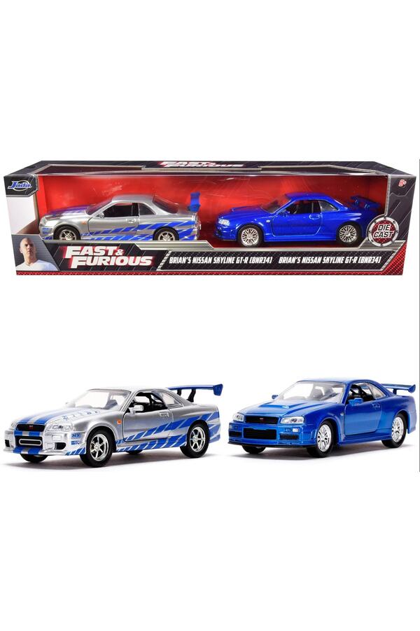 Jada Toys Fast & Furious Brian's Nissan Skyline Gt-R R34 Silver ...
