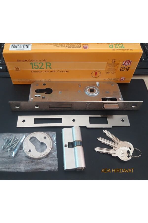 KALE 152R Wood and Aluminum Door Mortise Lock - with Cylinder -3 Keys ...