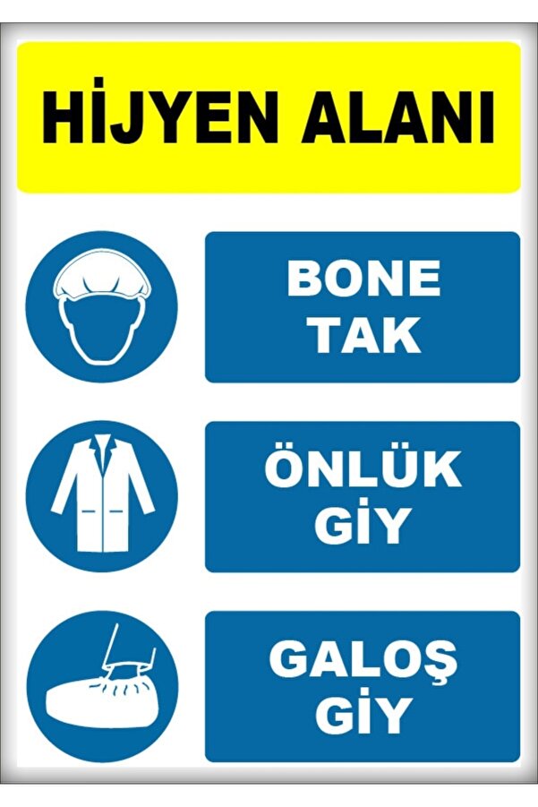 Pass Pano Warning and Direction Signs "Hygiene Area" 25X35Cm Dekota ...