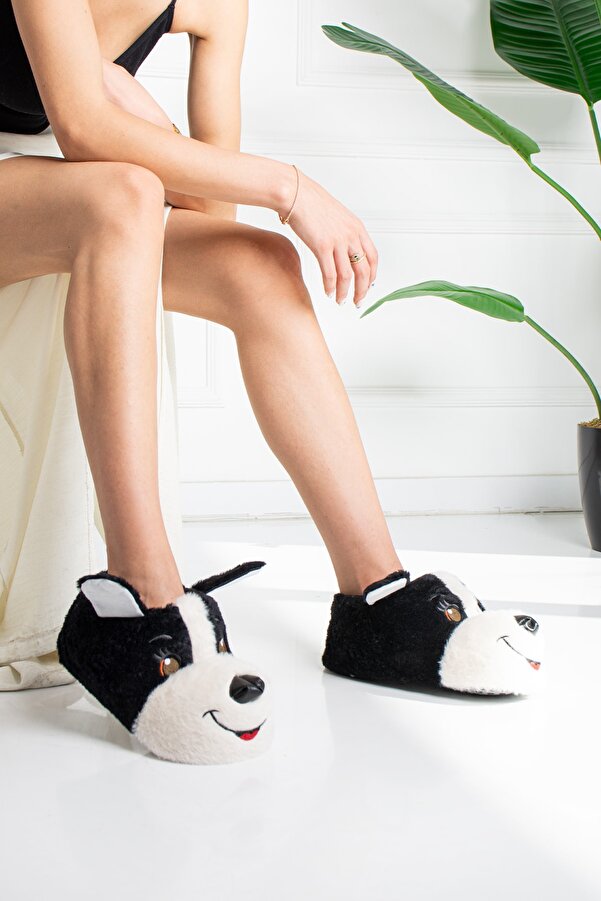 Mrt Shoes Uniszex kutyafigurás plüss papucs otthoni csizma - Trendyol