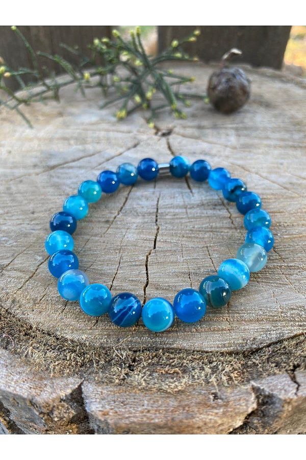 Blue agate anxiety bracelet store