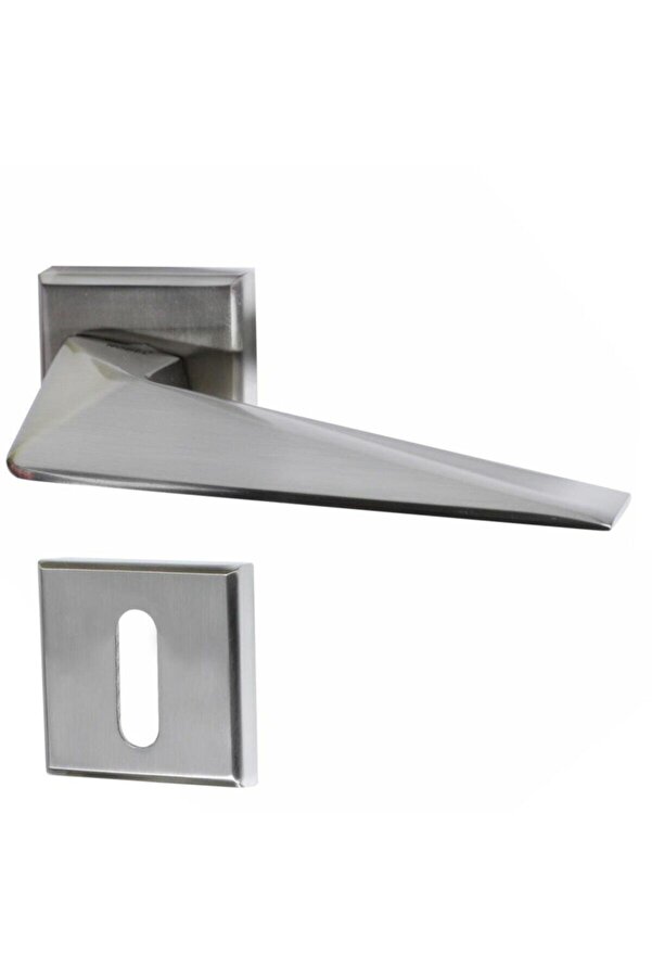 Badem10 (1 Set) Bursa Inox Square Room Door Handle with Rosette ...