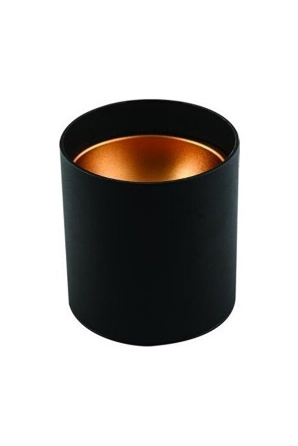 Cata Round Black And Copper Steel Case Gu10 Lampholder Surface Mounted ...