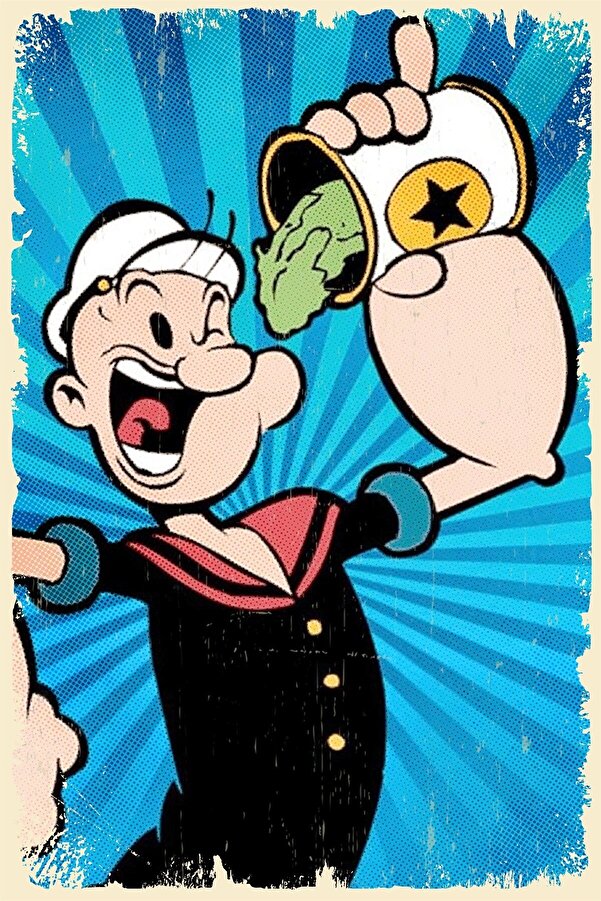 Hayal Poster Retro Popeye Wooden Poster - 002 - Trendyol
