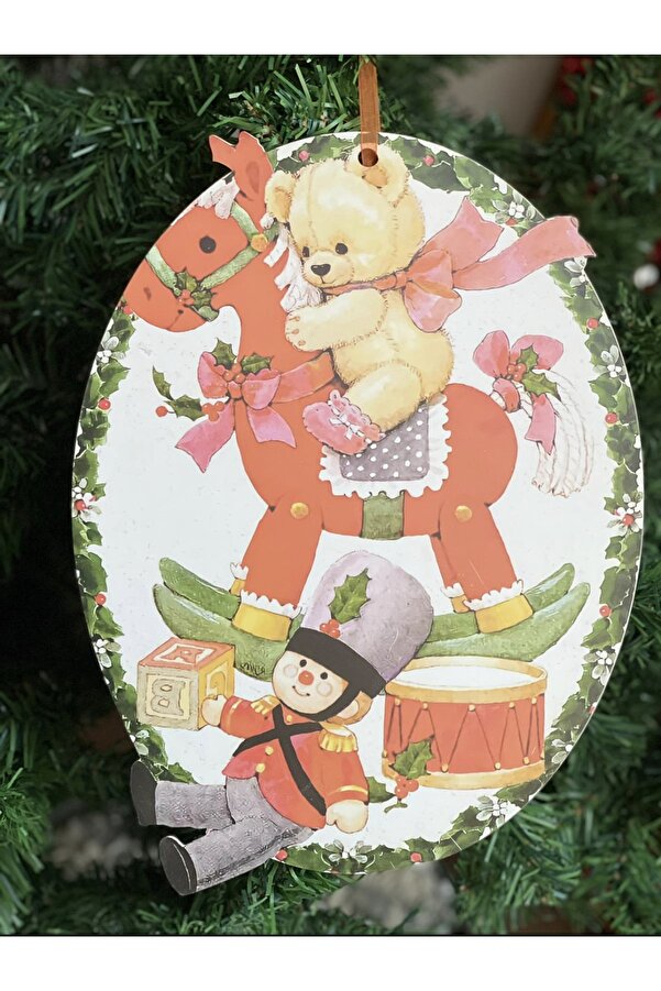 QUEEN AKSESUAR New Year Christmas Wooden Large Teddy Bear Lead Soldier ...