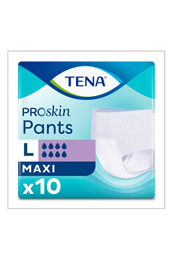 Tena سراويل ماكسي ماصة (8 قطرات) حفاضات للمرضى مقاس L 10 قطع- ترينديول