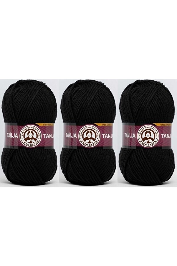 Ören Bayan Tanja Hand Knitting Thread 100 gr 3 Pieces Color 999- Trendyol