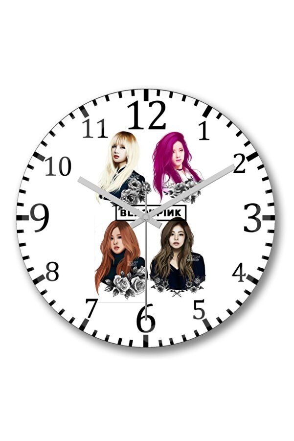 Baskı Dükkanı Blackpink Wall Clock - Curved Real Glass- Trendyol