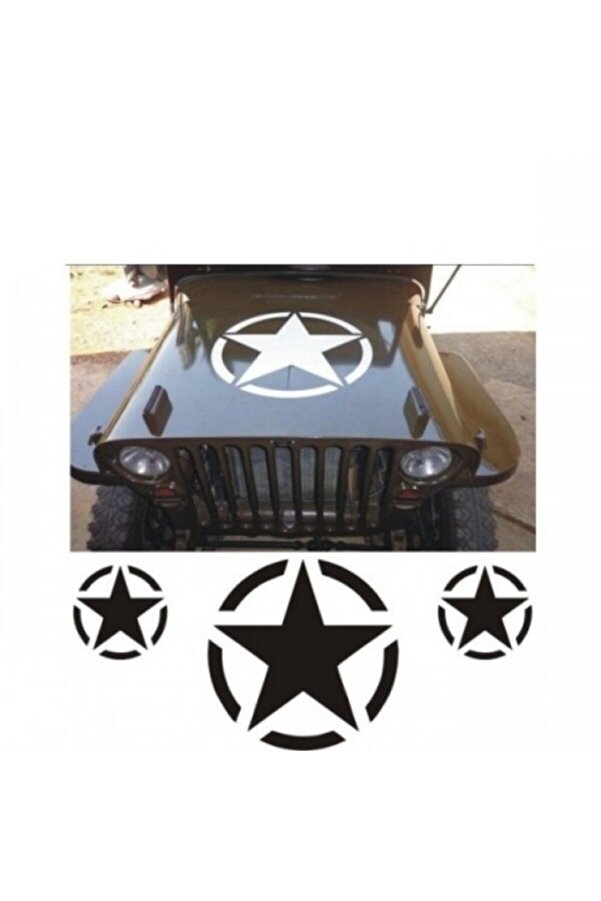 TSC Army Star Military Star Car Off-road Car Sticker Set 2 Cars- Trendyol