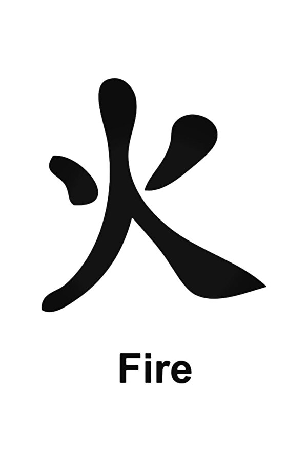 Universal Japanese Kanji Alphabet Fire Sticker Car Auto Rigging Wall ...
