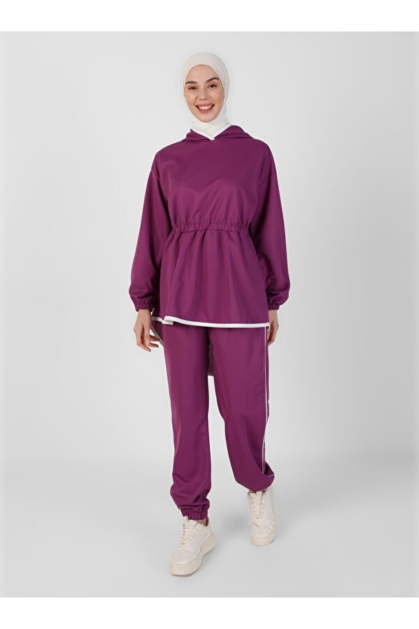 Tavin Double Tracksuit Set - Purple - - Trendyol
